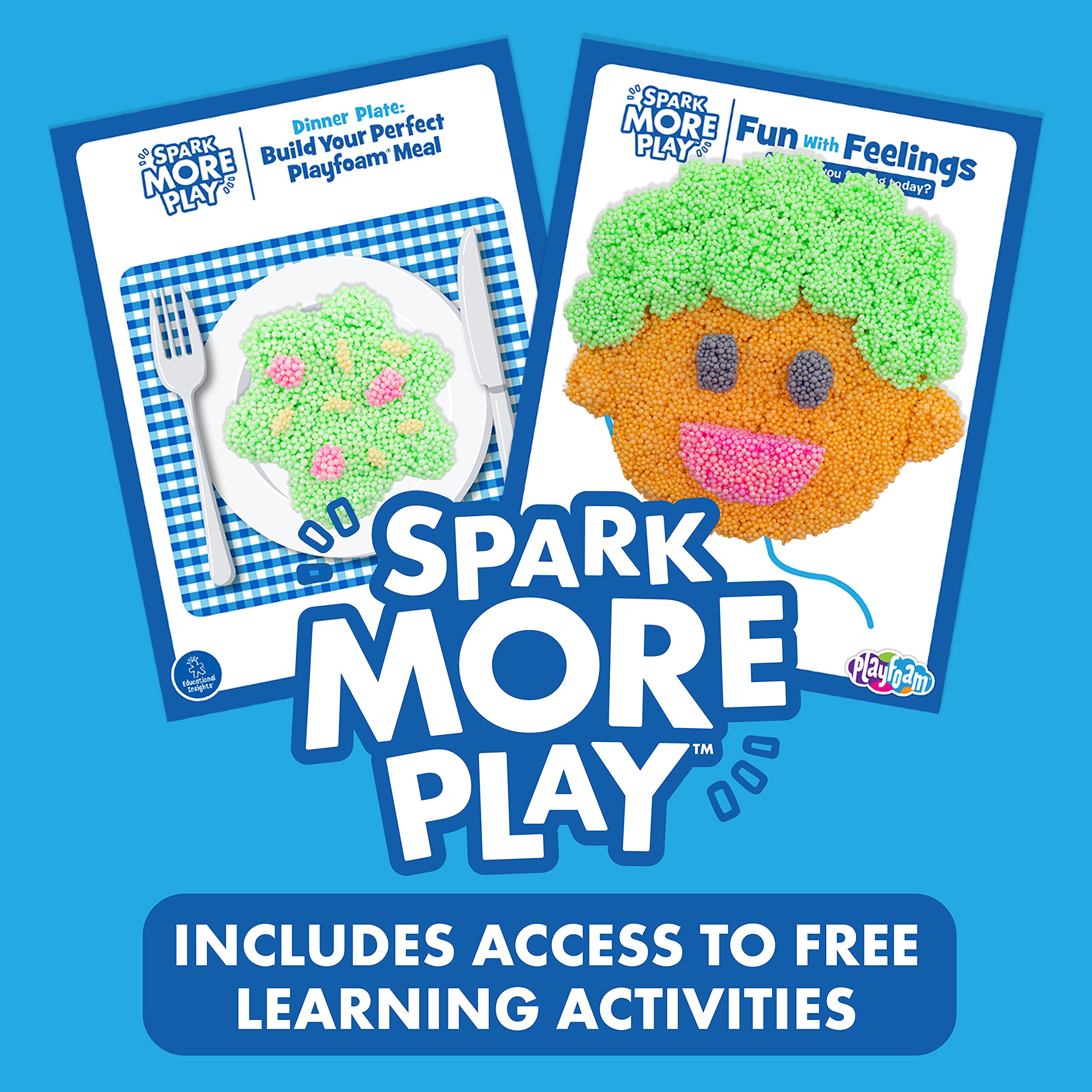Educational Insights Playfoam Shape & Learn 4-Pack, Learn Letters, Numbers, Counting & Shapes, Fidget & Sensory Toy, Ages 3+, Amazon Exclusive