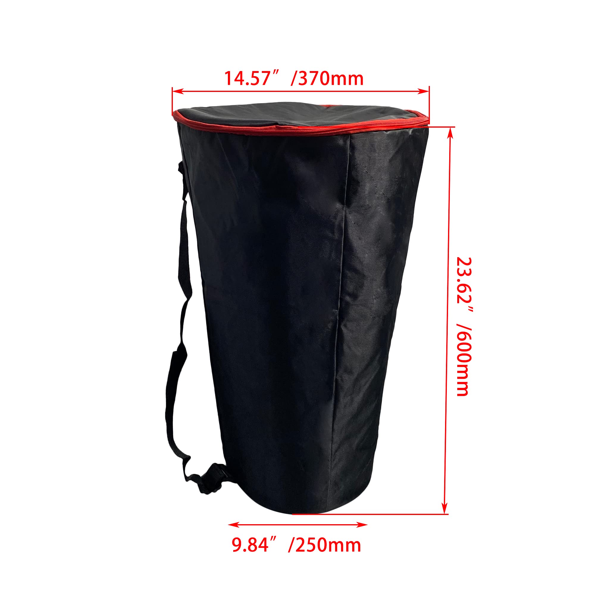 Bstinay Djembe Large Drum Bag 12Inch African Drum Carry Case Musical Instrument Accessory Durable Shoulder Strap Black