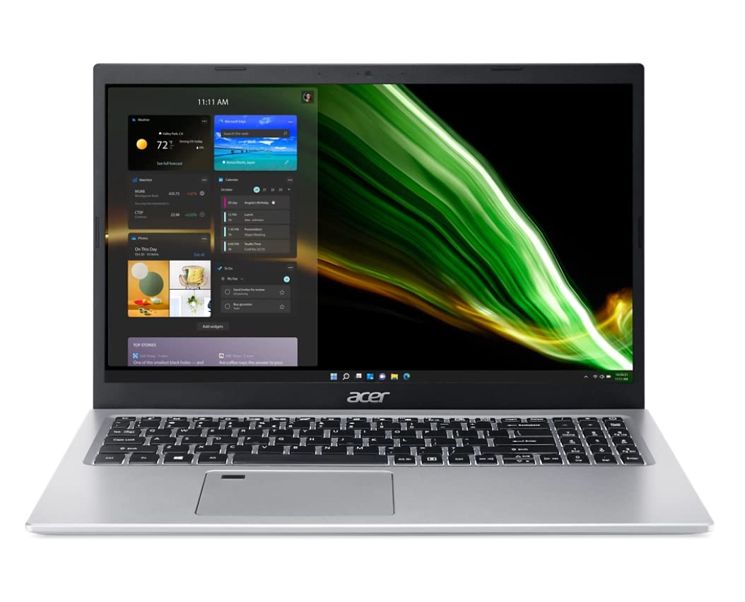 acer 2023 Aspire 5 15.6" FHD IPS Laptop 11th Gen 4-Core Intel i7-1165G7 Iris Xe Graphics 16GB DDR4 512GB NVMe SSD WiFi AX RJ-45 BT HDMI Webcam USB-C Backlit KB Windows 10 Home w/RE USB