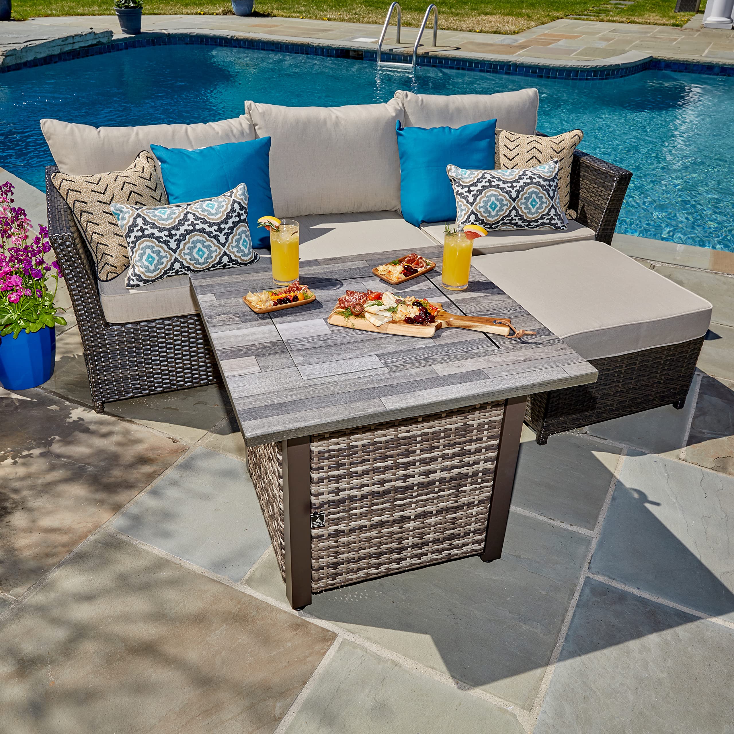 Aiden Brown 30β Square Gas Fire Table