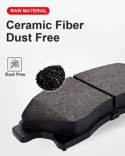 4Pcs Premium Ceramic Front Disc Brake Pads Compatible for 2010-2017 Expedition, 2010-2017 f150, 2010-2017 Navigator