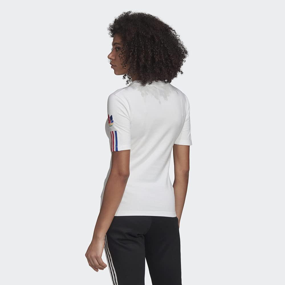 adidas Originals womens Tee White/Multicolor XX-Small