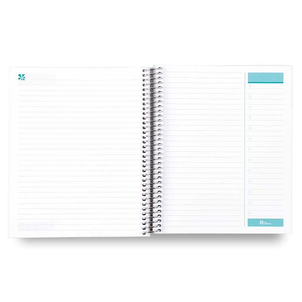 8.5" x 11" Spiral Bound Productivity Notebook - Blissful Garden. 160 Lined Page & to Do List Organizer Notebook. 80Lb Thick Mohawk Paper. Stickers Included by Erin Condren.