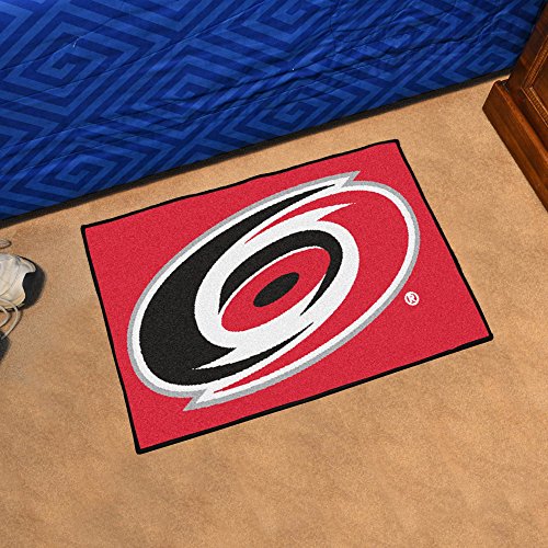 FANMATS - 10524 NHL Carolina Hurricanes Nylon Face Starter Rug 19"x30"