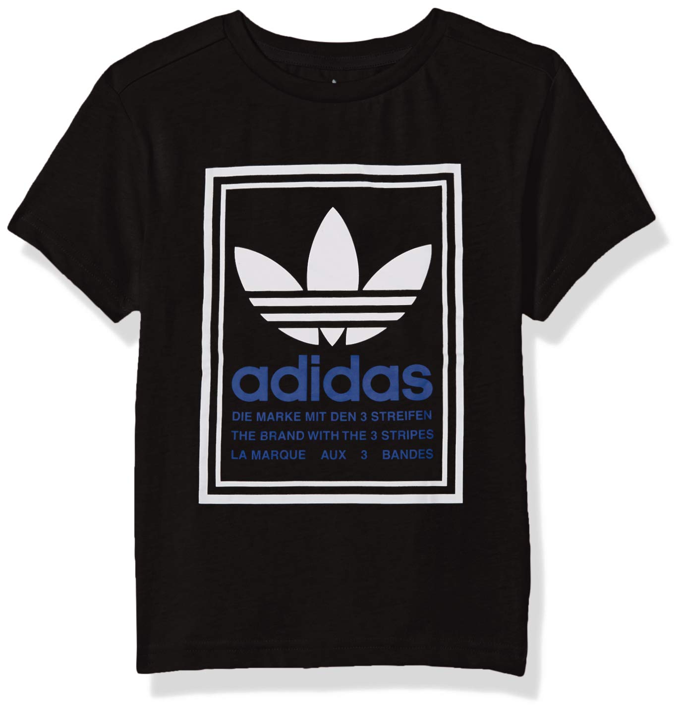 adidas Originals unisex-youth Graphic Tee Black Small