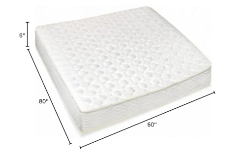 Best Price Mattress 6 Inch Tight Top Innerspring Mattress - Comfort Foam Top with Bonnell Spring Base, CertiPUR-US Certified Foam, Queen,White