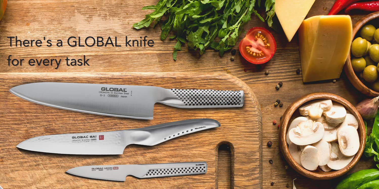 Global Ukon 2-Piece Knife Set/2, Stainless Steel