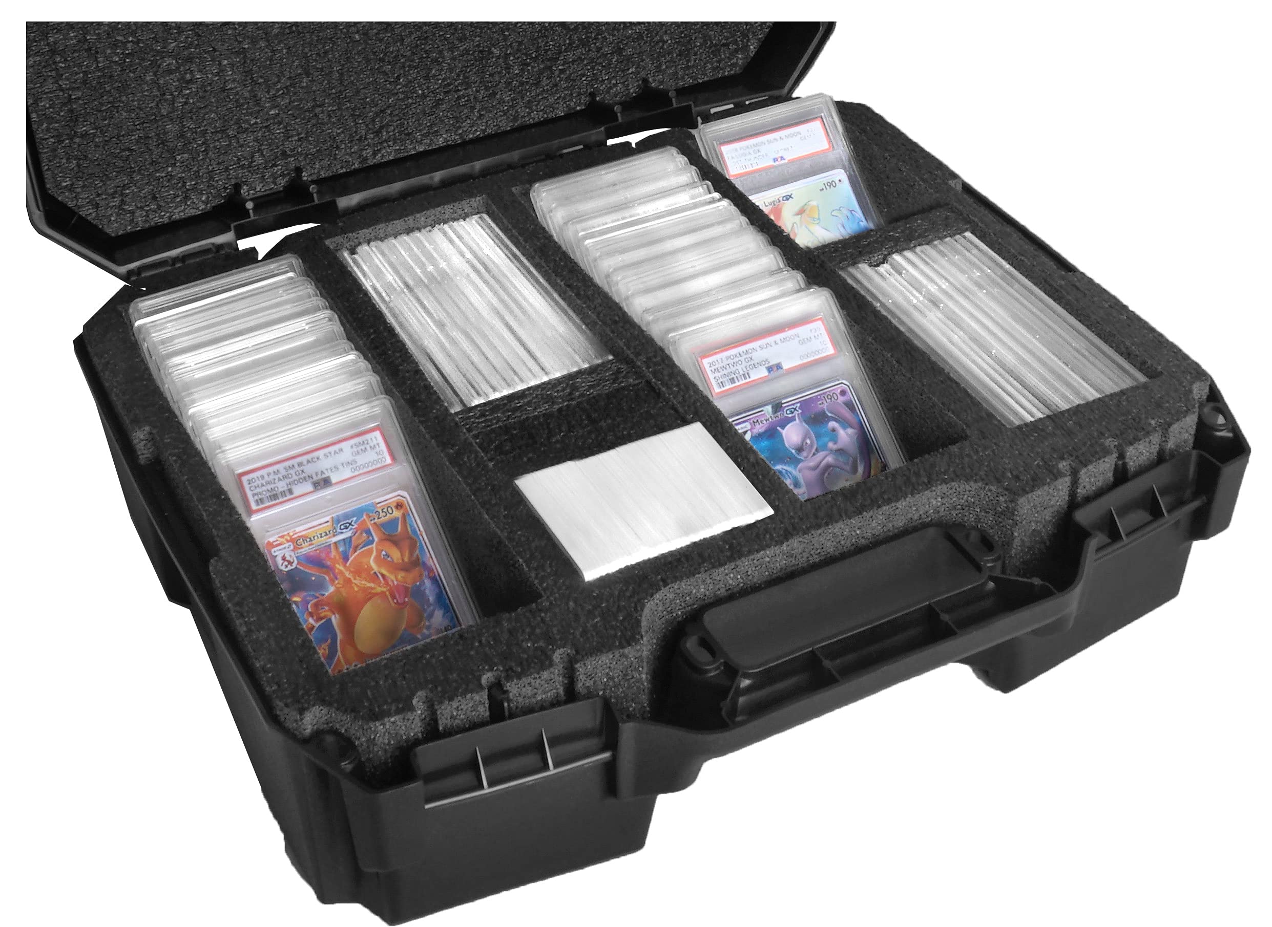 Case Club 84 Graded Card Slab Carrying Case Fits PSA BGS FGS & SGC Graded Slabs - Sports & Trading Collector Storage Box fits Pokemon MTG Baseball- Travel Holder for Graded Slabs Sleeves & Loose Cards