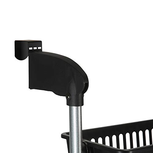 Organize It All Over The Door Storage Unit with Hooks | Dimensions : 7.50 x 19.50 x 59.00 | 6 Basket | Hanging Storage | Great for Kitchen | Bathroom | Bedroom | Space Saver | Black
