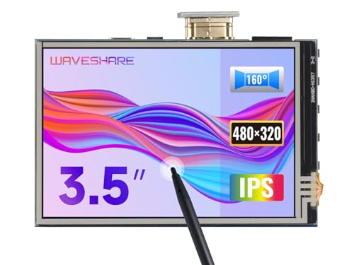 Waveshare 3.5inch Resistive Touch Screen LCD, Compatible with Raspberry Pi 5/4B/3B/Zero/Zero W/Zero 2W/Pico/Pico W/Pico WH, 480×320, HDMI, IPS, Supports Windows 11/10 / 8.1/8 / 7