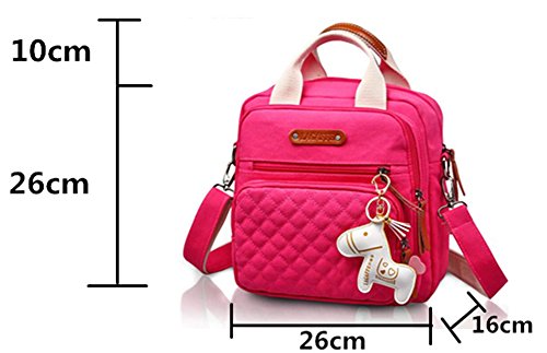 Mini Multi-Function Diaper Bag Tote Messenger Backpack-Red