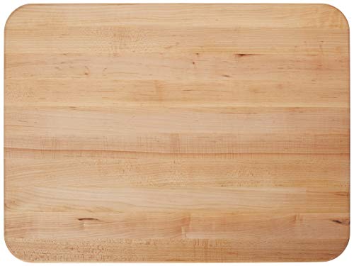 John Boos Block RAD03-GRV Maple Wood Reversible Cutting Board with Juice Groove and Curved Edges, 24 Inches x 18 Inches x 2.25 Inches