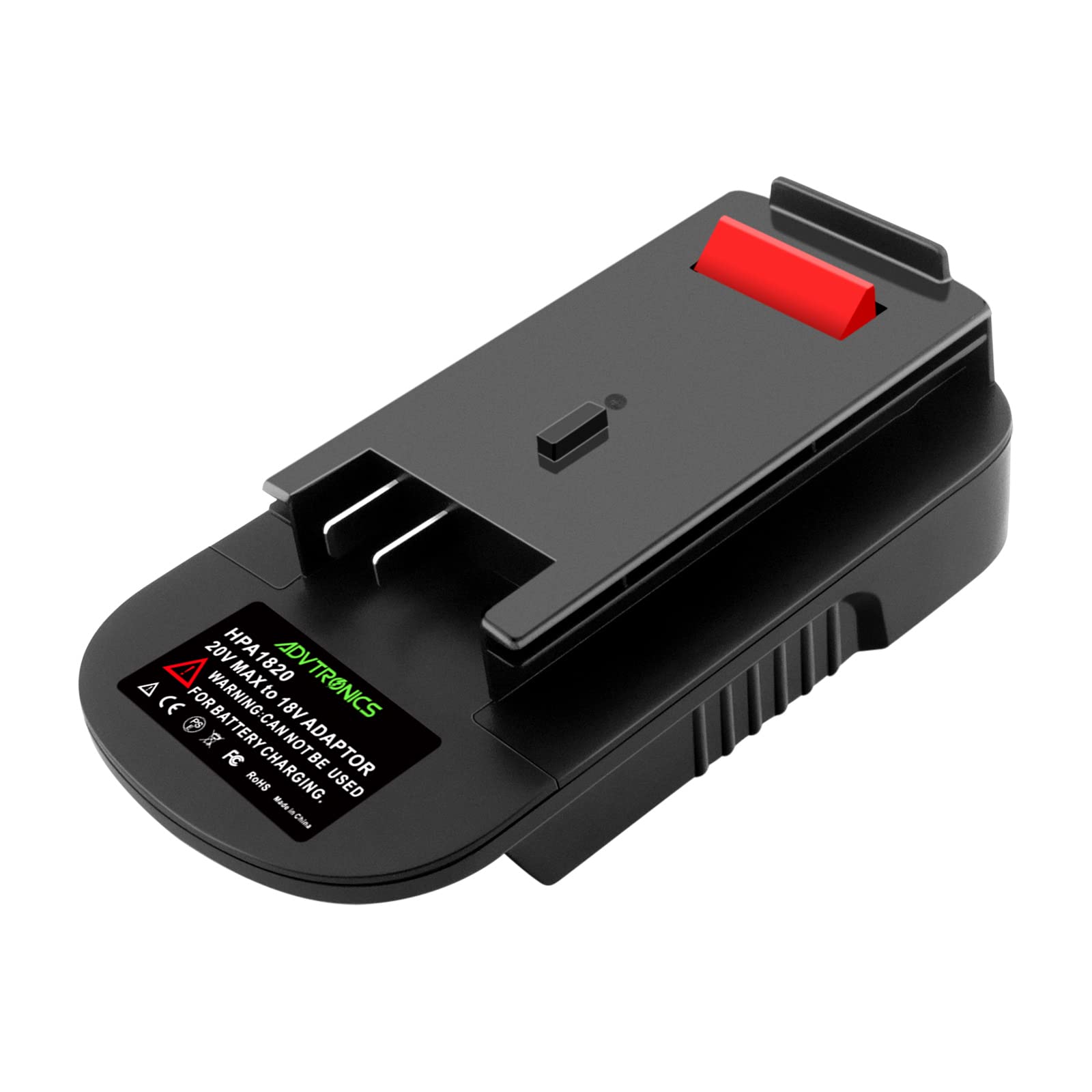 ADVTRONICS HPA1820 20V to 18V Adapter Compatible with Black Decker 18V Tools, Convert B & Decker & Stanley 20V Lithium Battery LBXR2020 for Black Decker 18V NiCad NiMh Battery Tools