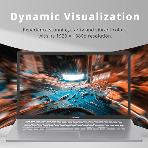 ASUS VivoBook 17 17.3" FHD Laptop, Intel Core i3-1115G4 Processor, 40GB DDR4, 2TB PCIe SSD, Intel HD Graphics, Bluetooth, Windows 11, Transparent Silver, 32GB Hotface USB Card