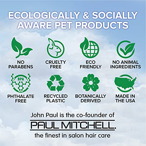 John Paul Pet Australian Tea Tree and Eucalyptus Oil Shampoo for Dogs and Cats, Cleanses Moisturizes and Soothes Skin Irritations, 16-Ounce, clear (JPS5484)