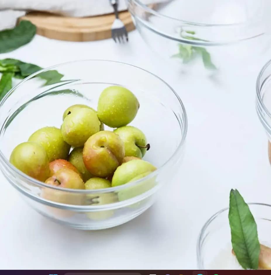 Greenbrier Mini Glass Pinch Prep Bowls Set of 4
