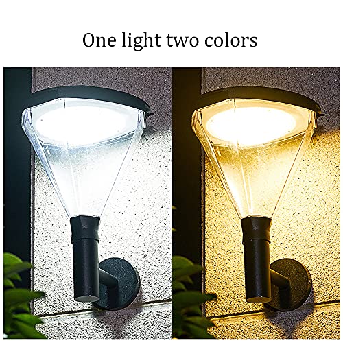 Wall Light, Wall Sconces, Outdoor Exterior Wall is Modern and Simple Wall Lantern Solar Energy-Saving LED Without Wiring Wall Sconce IP65 Waterproof Light Control Patio Light PC Lampshade Exterior Lig