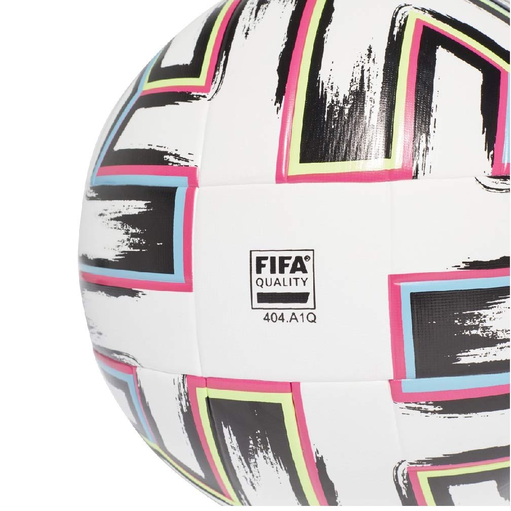 adidas Uniforia League Soccer Ball White/Black/Signal Green/Bright Cyan 4