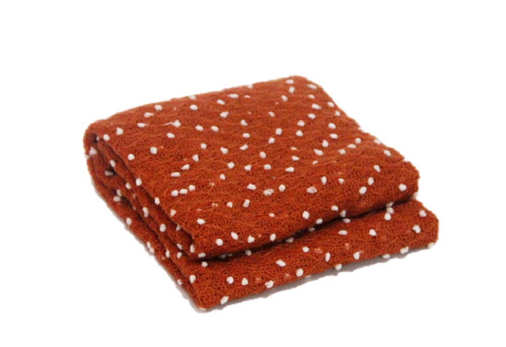 Matissa Newborn Baby Photography Prop Baby Girl/Boy Mohair Swaddle Wrap Blanket (Burnt Orange)