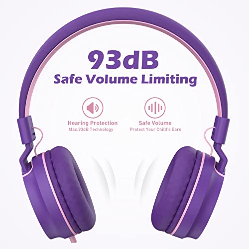 AILIHEN C8 Wired Headphones with Microphone and Volume Control & AILIHEN I35 Kid Headphones Volume Limited 93dB for School Online Course Chromebook Cellphones Tablets