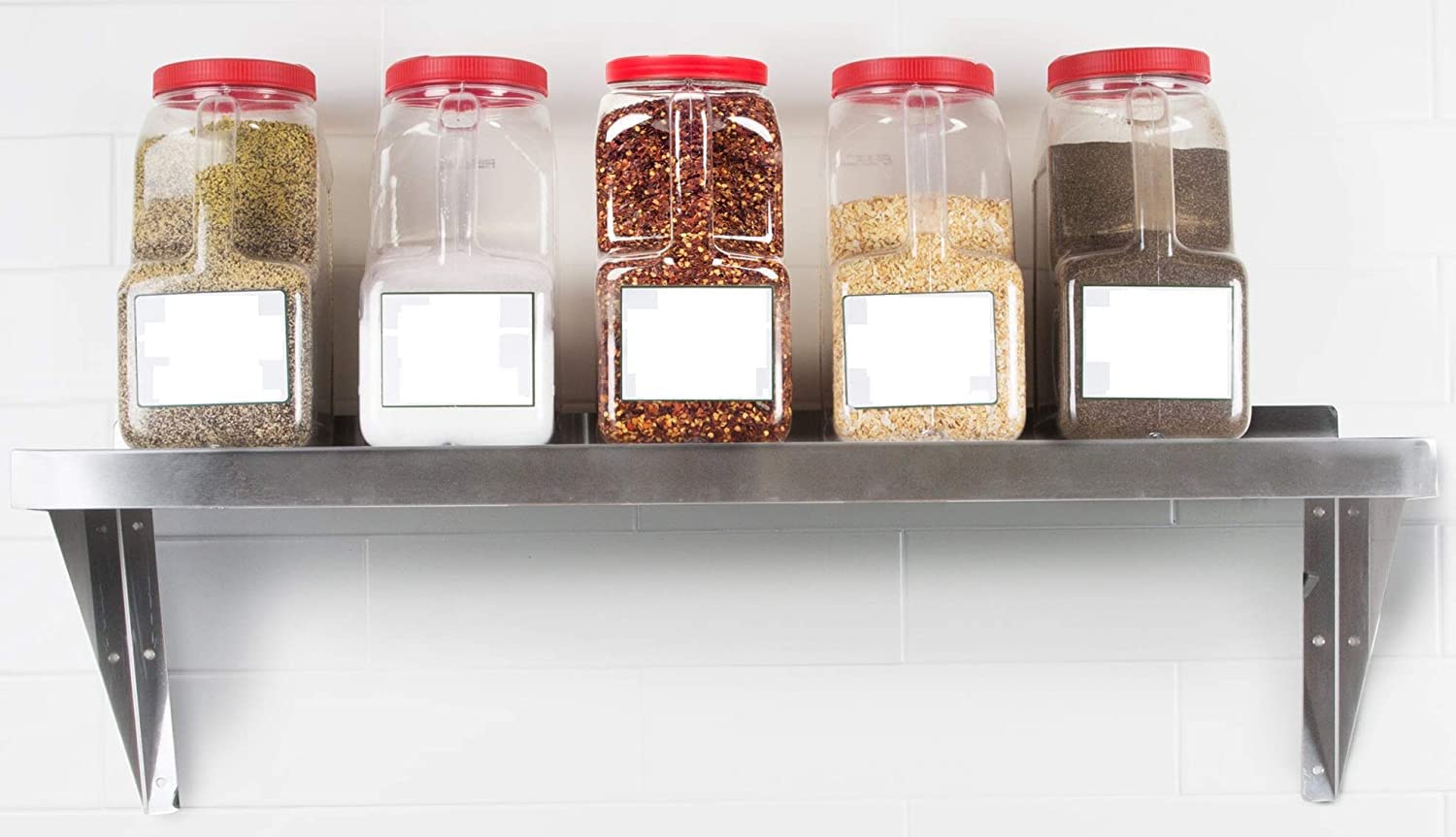 AmGood Stainless Steel Wall Shelf | Square Edge | Heavy Duty | Metal Shelving | Wall Mount | Commercial Grade | NSF Certified