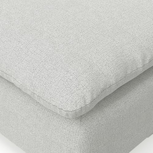 SIMPLIHOME Jasmine 3-Seater Modular Sofa in Velvety Chenille Polyester-Blend Performance Fabric, Cloud Grey, 125-inches Wide, Handcrafted Contemporary-Style Couch for Living Room