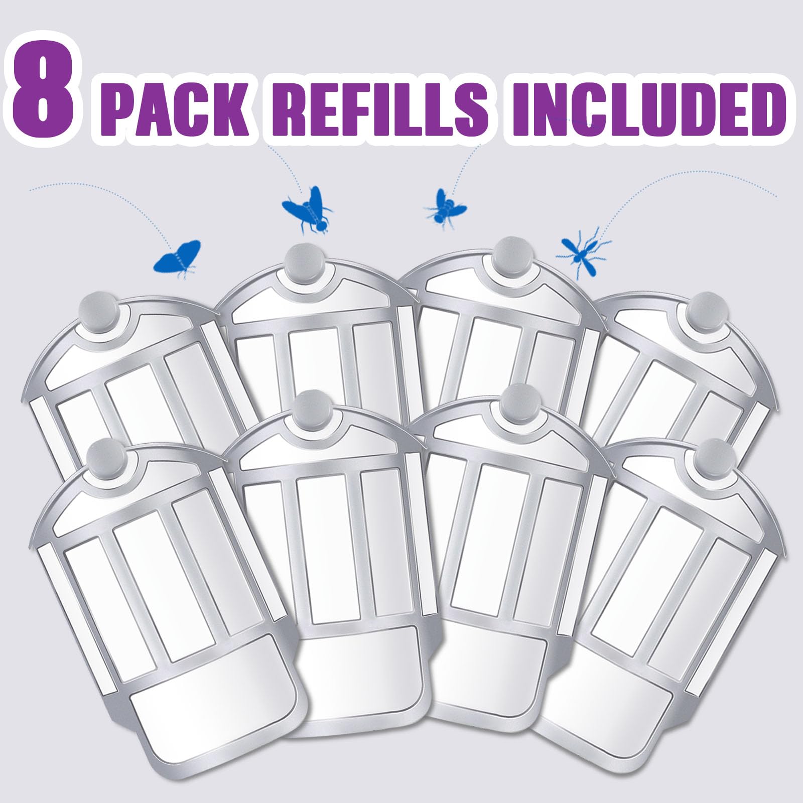 BRLR 8 Pack Refill Cartridge Kit Replacement, Compatible with ZEVO Plug-in Light M364 and Max (8 Pack)
