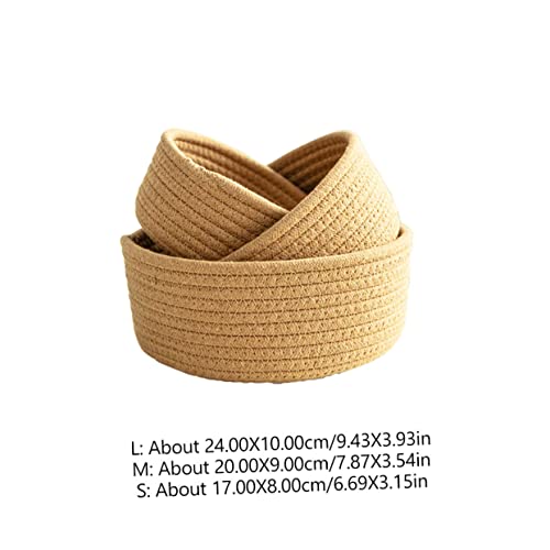 Happyyami 3 Pcs Sundries Storage Basket Organizer Baskets for Shelves Box with Lid Decorative Storage Toy Baskets Mini Woven Basket Magazine Baskets Wardrobe Baskets Sundries Box Small Child