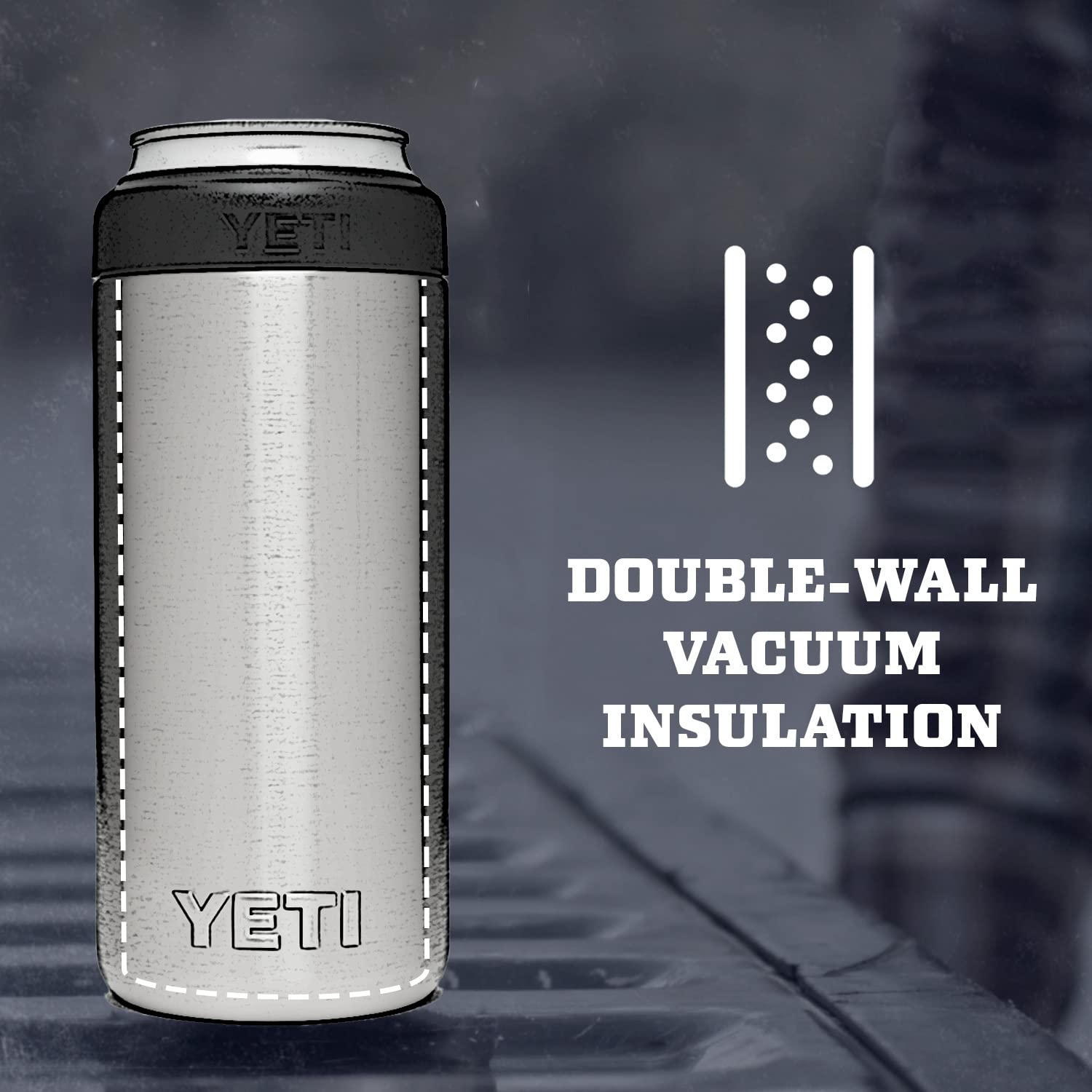 YETI Rambler 12 oz. Colster Slim Can Insulator for the Slim Hard Seltzer Cans, Navy (NO CAN INSERT)