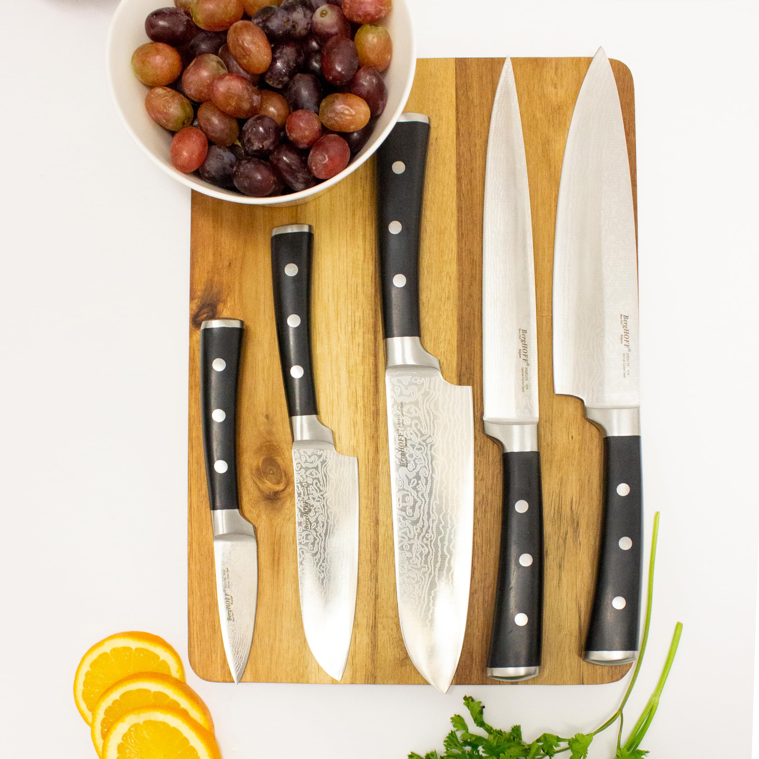 Berghoff Antigua 7'' Santoku Knife PP Handle With Three-rivets Ergonomic Designed Sharp Blade