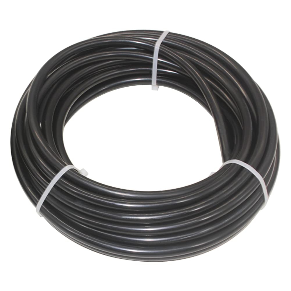 Qolekog Air Line 3/8" Tube OD Pneumatic Nylon Tube SAE J844 Airline For Air Brake Tubing or Fluid Transfer (Black 32.8Ft)