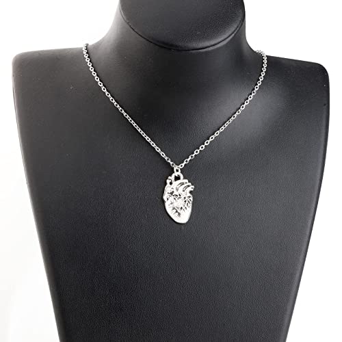 MYOSPARK Anatomical Heart Necklace 3D Human Heart Necklace Medical Gift Nurse Gift (Anatomical heart necklace)