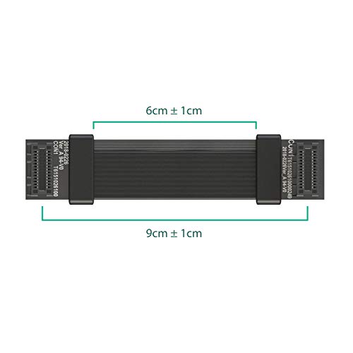 LINKUP - Flexible SLI Bridge GPU Cable Extreme High-Speed Technology Premium Shielding 85 ohm Design for NVIDIA GPUs Graphic Cards┃NOT Compatible with AMD or RTX 2000/3000 GPU - [6 cm]