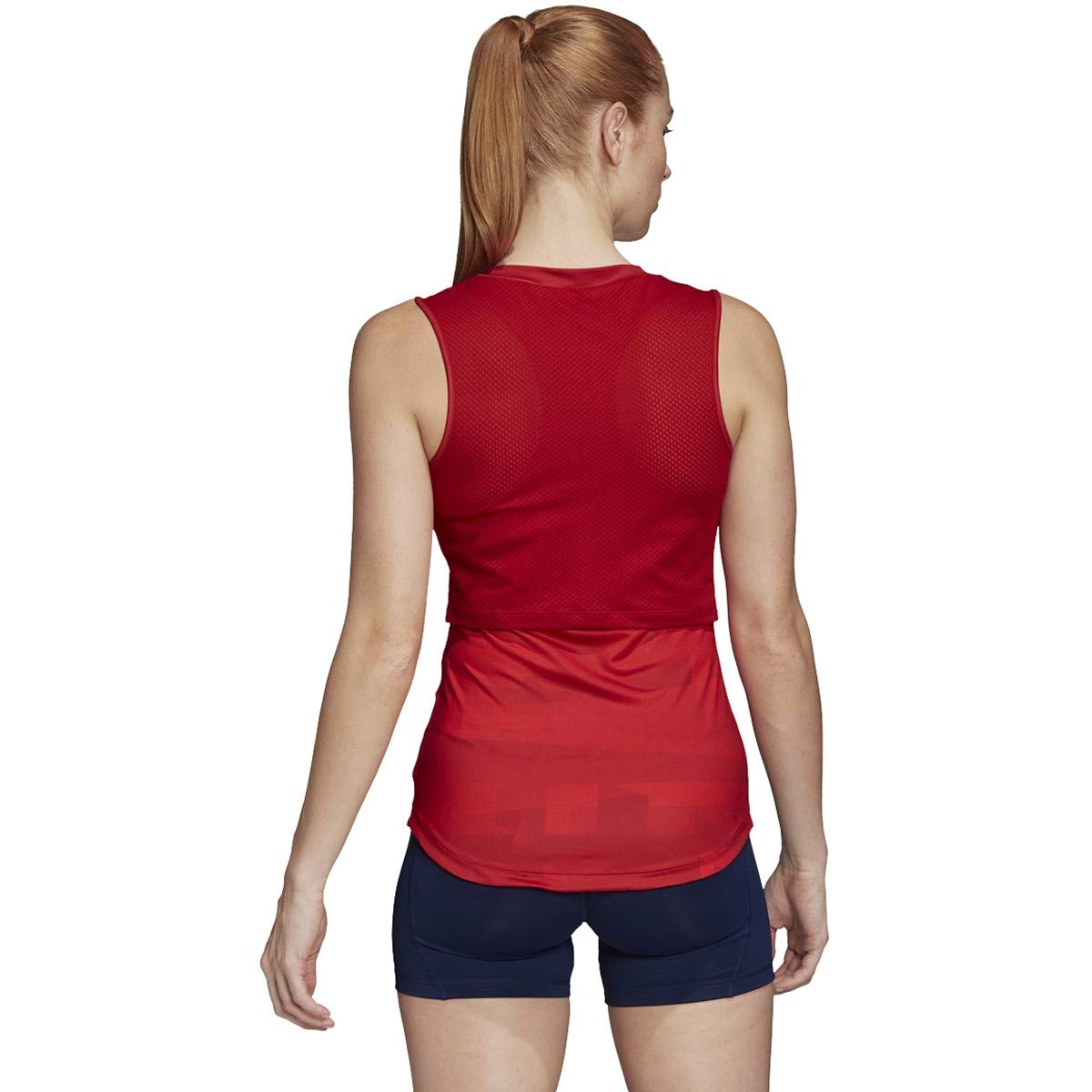adidas Women's Usav Jersey Primeblue W, Team Power Red/Vivid Red/Team Navy Blue, X-Large