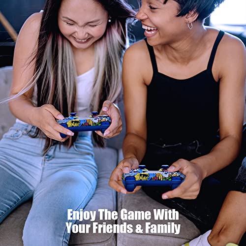 AceGamer Wireless Controller for PS4 Gamepad Compatible with PS4/Pro/Slim Double Shock/Touchpad/Headphone Jack/Six-axis Motion Control (Blue)