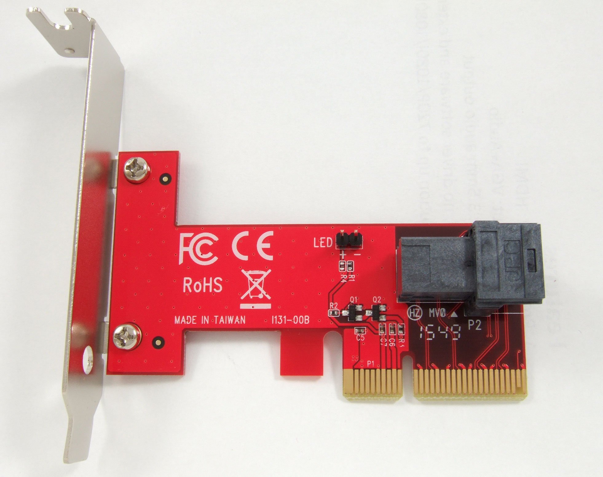 Ableconn PEXU2-131 PCI Express x4 to SFF-8643 Adapter Card for PCIe U.2 NVMe SSD - Support 2.5-inch U.2 NVMe SSD - U.2 SSD Adapter