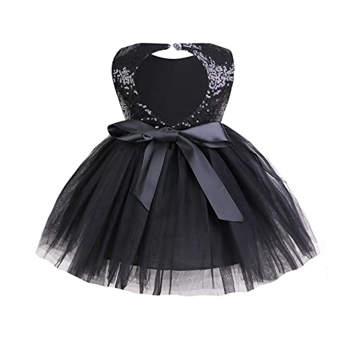 Toddler Baby Girls Dress Sleeveless Sequins Party Dresses Princess Lace Tulle Tutu Dress