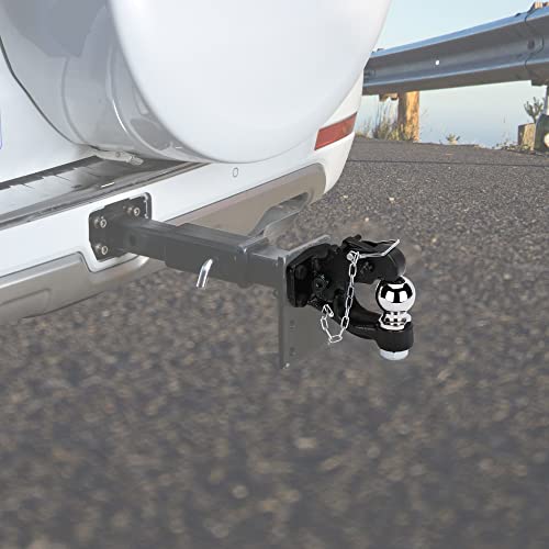 ONLTCO Pintle Hook Pintle Hitches Receiver Hook 10 TON Combination Hitch Ball 2-5/16β Fits Hitch Hook Military Receiver 12000 lbs