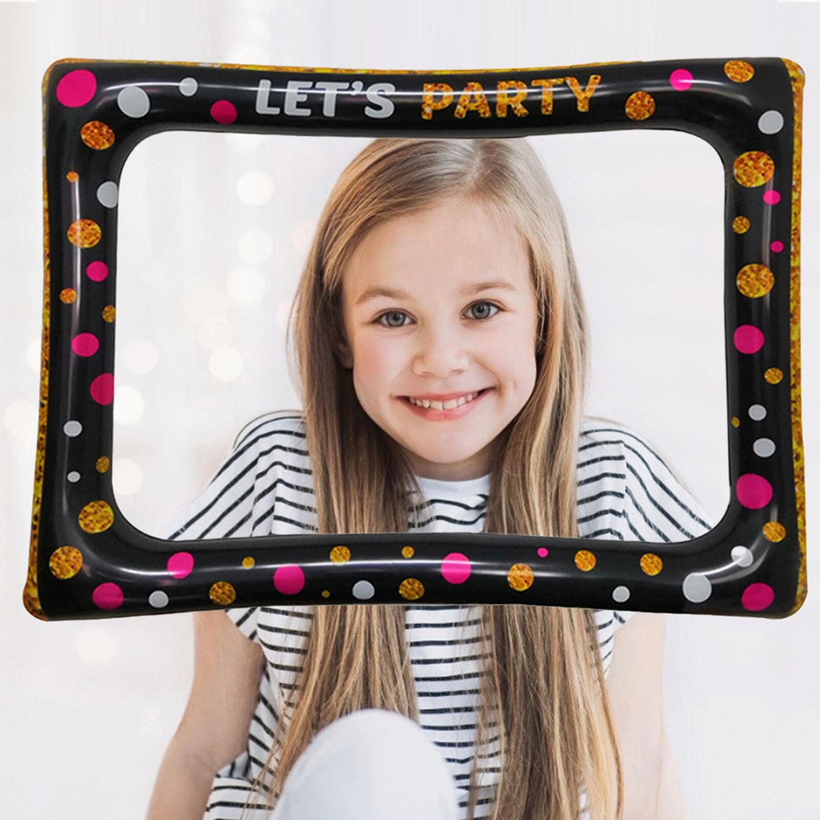 Inflatable Selfie Frame,Photo Booth Frame,Picture Selfie Frame Party Fun Photo Booth Prop,Party Supplies for Birthday Bridal Shower Baby Shower Wedding