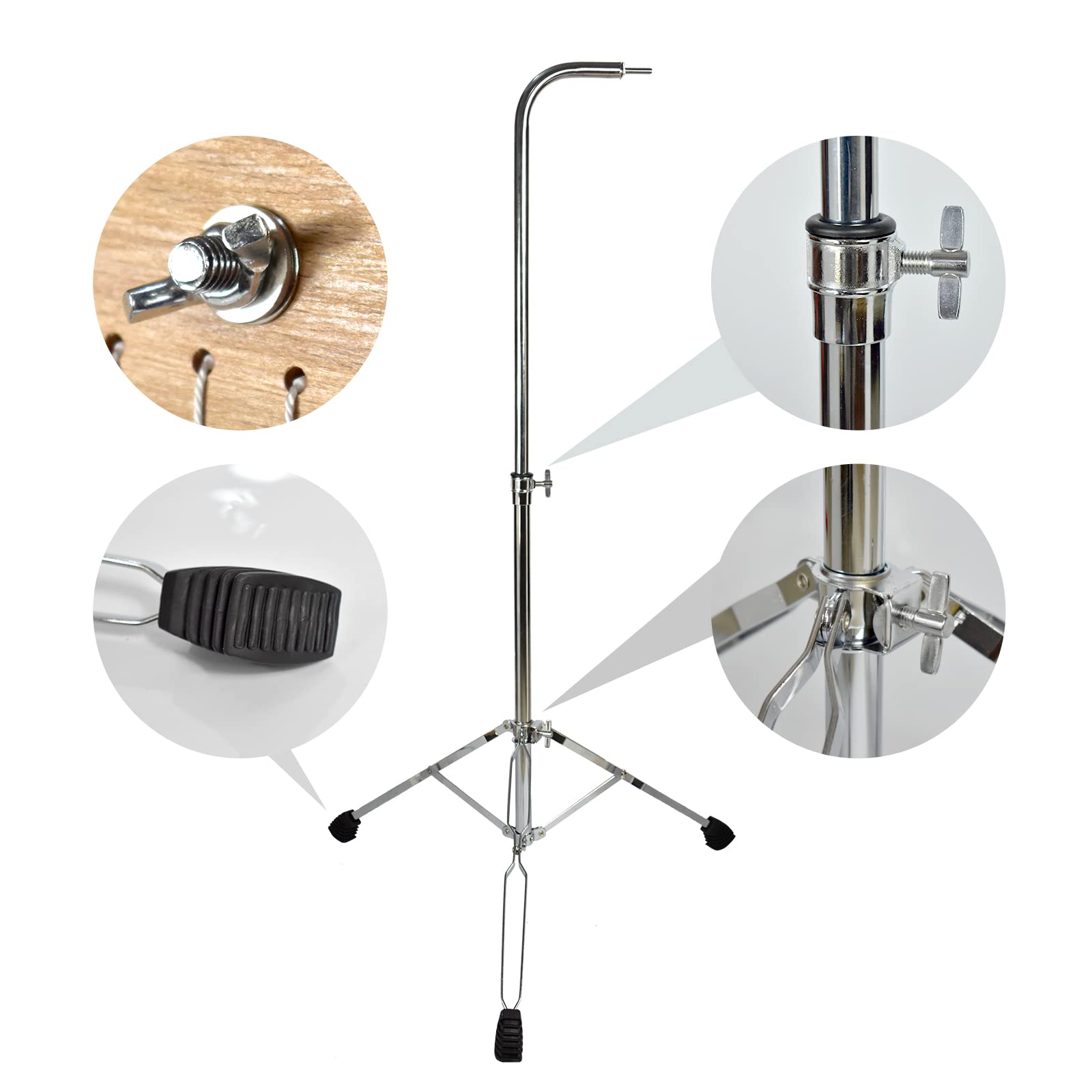 ENNBOM Bar Chimes with Adjustable Stand 25 Note 36 Note Single-row Wind Chime Musical Percussion Instrument (36 Note, Frosted red)