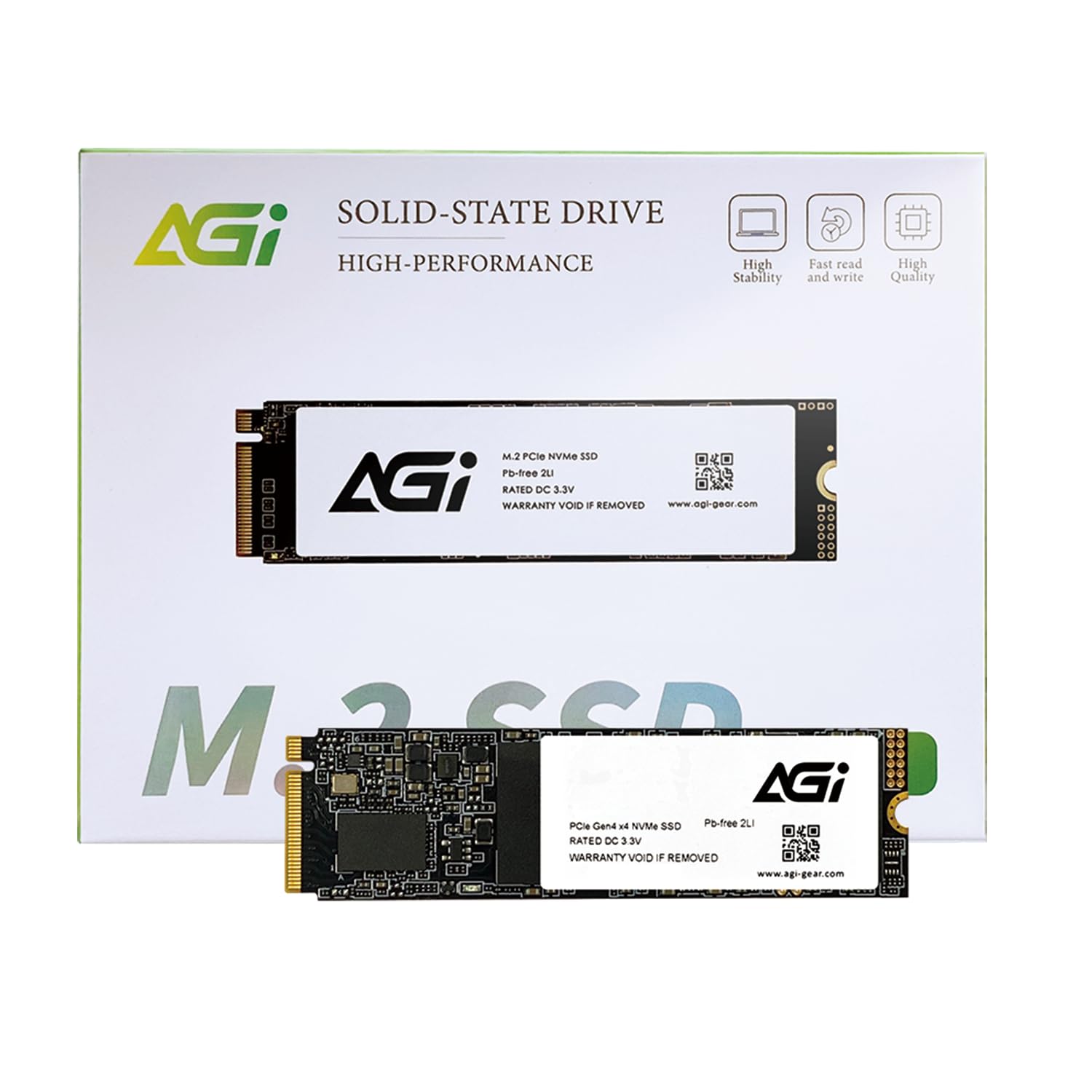 AGI 512GB AI818 PCIe NVMe M.2 Gen4x4 SLC Cache 3D TLC NAND Flash Internal Solid State Drive SSD with Heat Sink (R/W Speed up to 5000/2700 MBs)