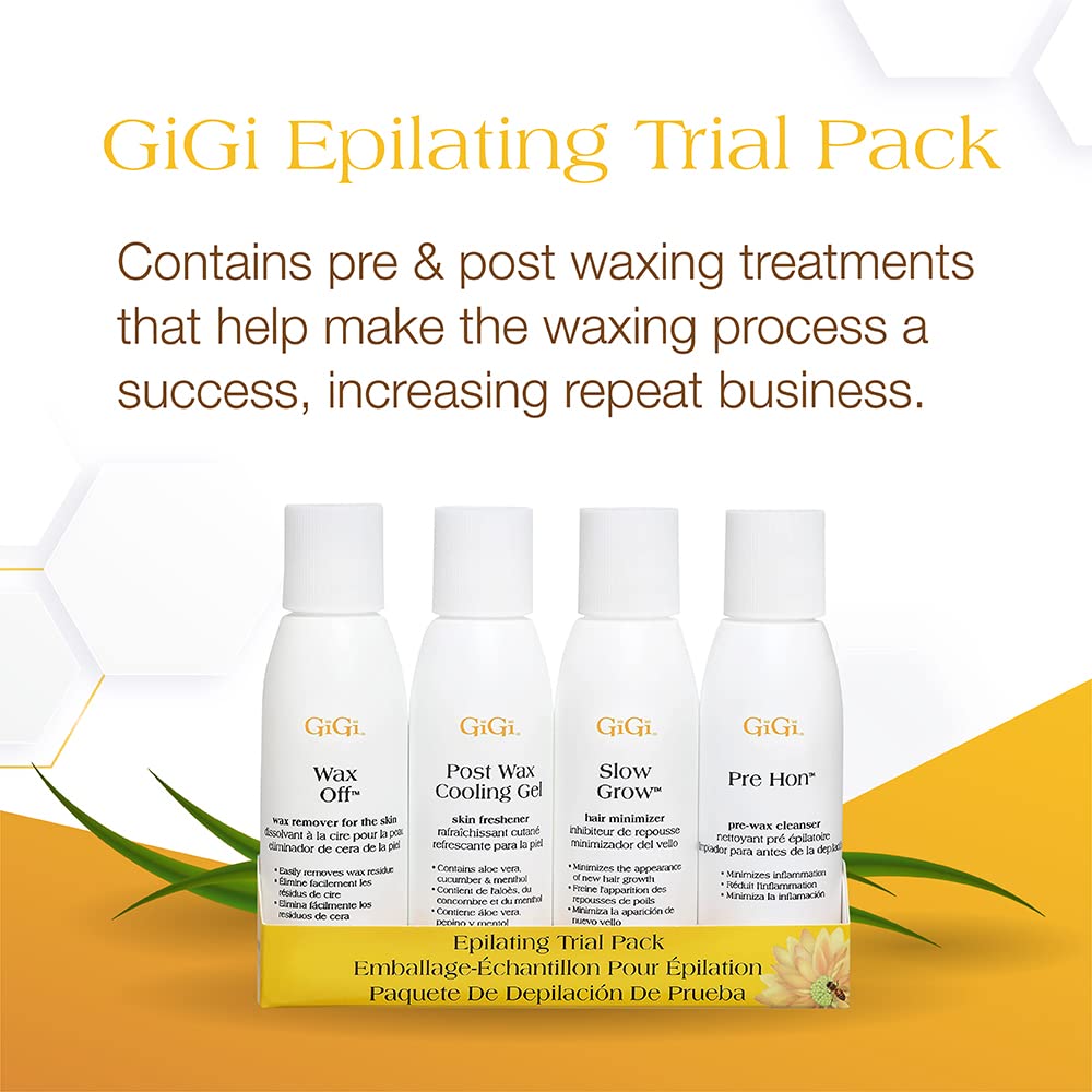 GiGi Epilating Trial Pack - Pre- and Post-Waxing Treatments, 2 oz each