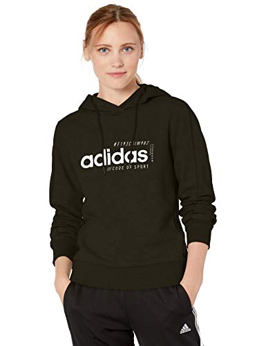 adidas Women's Brilliant Basics Pullover Hoodie, Black, Small