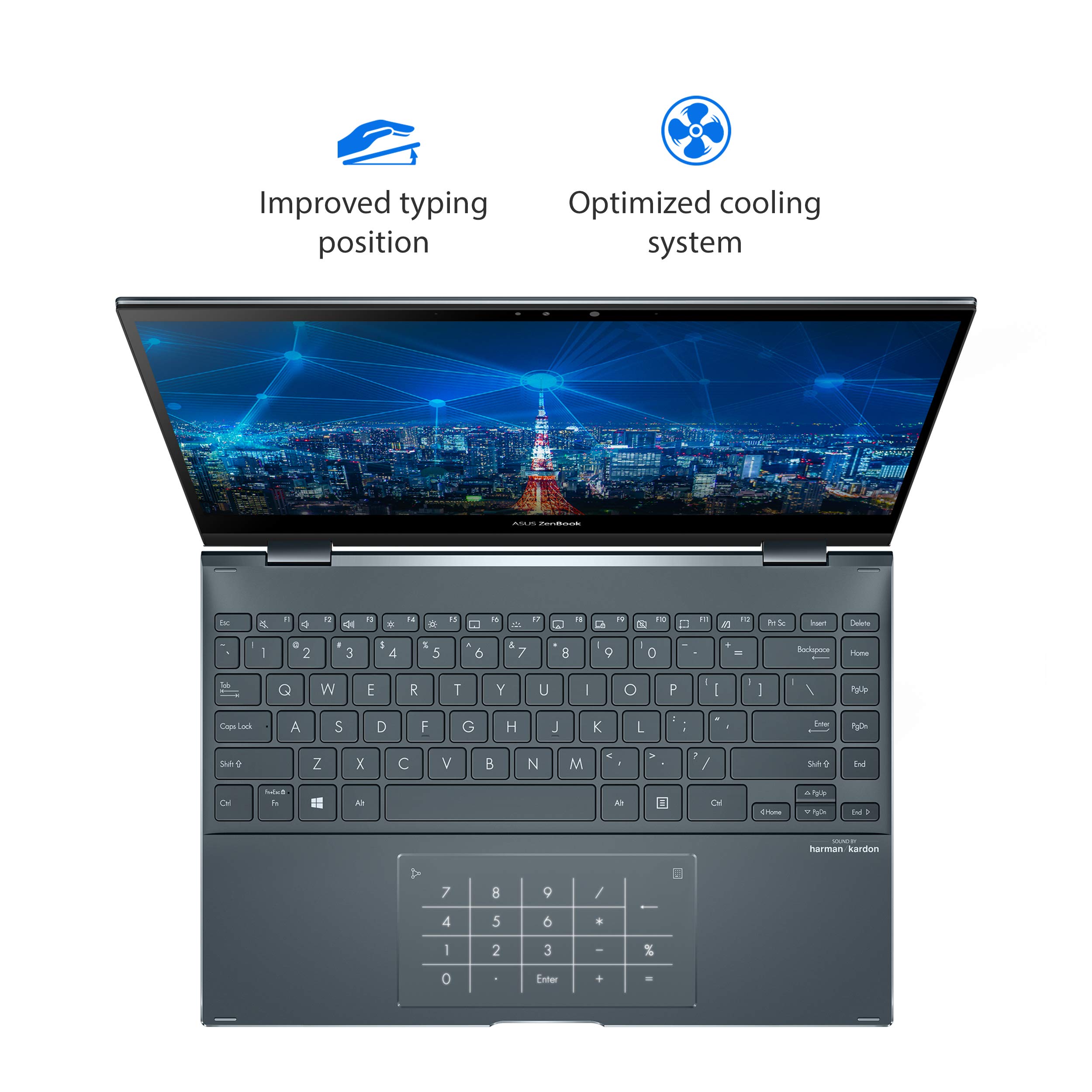 ASUS ZenBook Flip 13 OLED Ultra Slim Convertible Laptop, 13.3” Touch, Intel Evo Platform Core i5-1135G7 Processor, 8GB RAM, 512GB SSD, Windows 10 Home, Pine Grey, UX363EA-DB51T (Renewed)