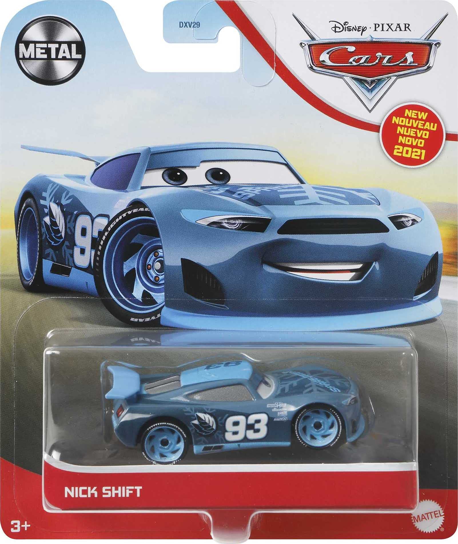 Disney Cars Nick Shift Die-Cast Vehicle, 1:55 Scale Fan Favorite Character Vehicle for Racing and Storytelling Fun, Gift for Kids Ages 3 Years and Older