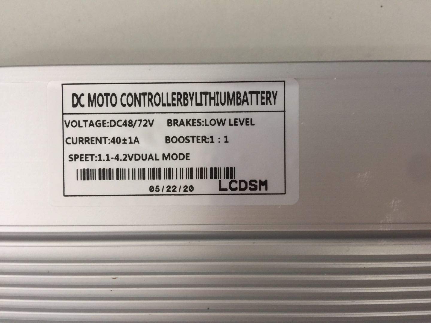 72V 40A Electric Bicycle Controller Brushless DC Controller, Intelligent Dual Mode DC Motor Controller for 2000W E-Bike kit .2000W Motor