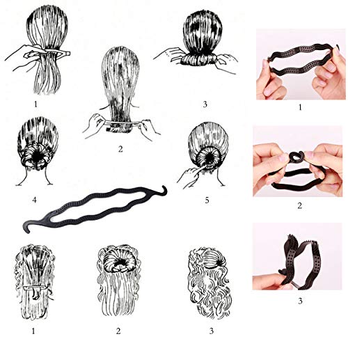 MeetFavorite Topsy Tail Hair Styling Tool ,Hair braiding tool,Hair Styling Accessory(19P) Blue