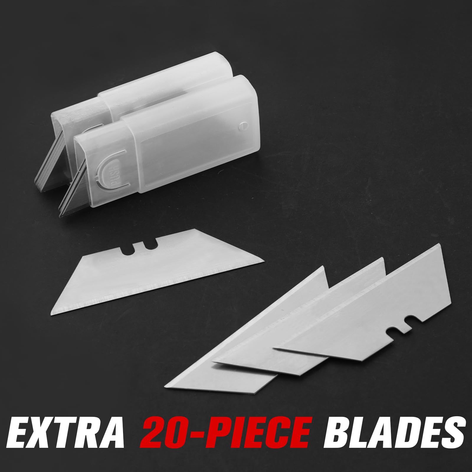 GRENPRO 12 Pack Utility Knife, Portable Box Opening Knife, Retractable Blade SK5 4 Color Heavy Duty Aluminum Shell Utility Knife for Cartons, Cardboard and Boxes,Extra 20PCS Trapezoid Blades Included