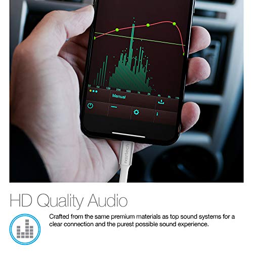Naztech [MFi Certified] Lightning to 3.5mm Audio Adapter, for Plug & Play Convenience, Connect Your Headphone, Speakers, Car Stereo's to Your iPhone [White] 14647