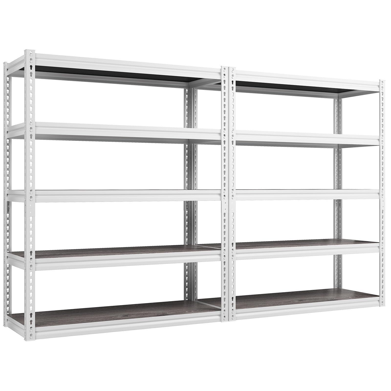 REIBII Garage Shelving Load 2500LBS Wide Storage Shelves Adjustable Sturdy Heavy Duty Shelving Deep Metal Shelves for Storage Tall Metal Shelf, Organize for Pantry Kitchen
